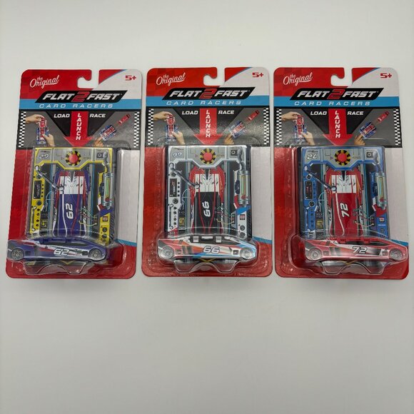 Flat 2 Fast | Toys | Flat 2 Fast Card Racers Load Launch Race Racecar ...